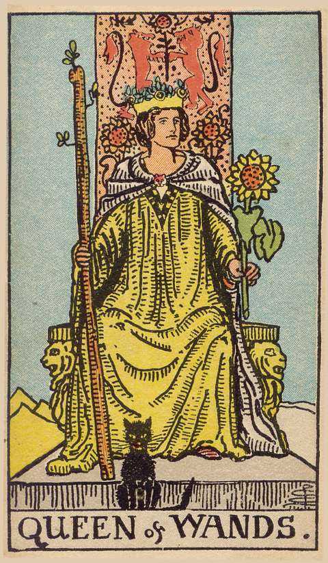 Queen of Wands Tarot Card Meaning | Interpretations & Advice for Queen ...