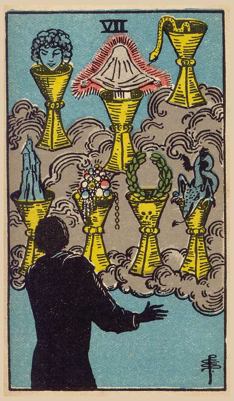 Seven of Cups Tarot Card Meaning | Interpretations & Advice for Seven of Cups